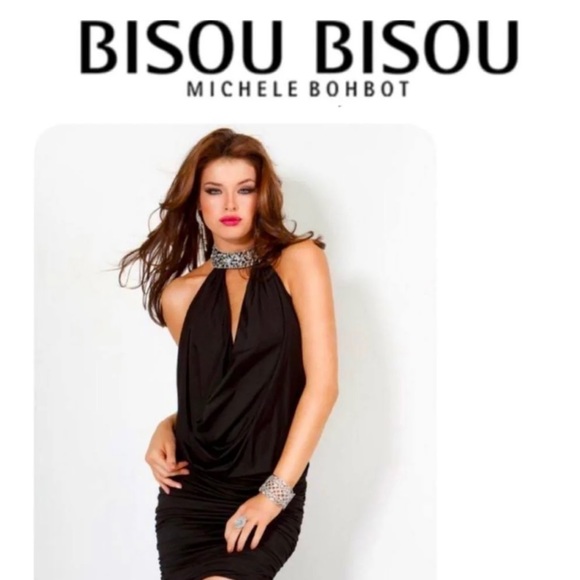 Bisou Bisou | Dresses | Bisou Bisou Pearl Choker Halter Dress | Poshmark